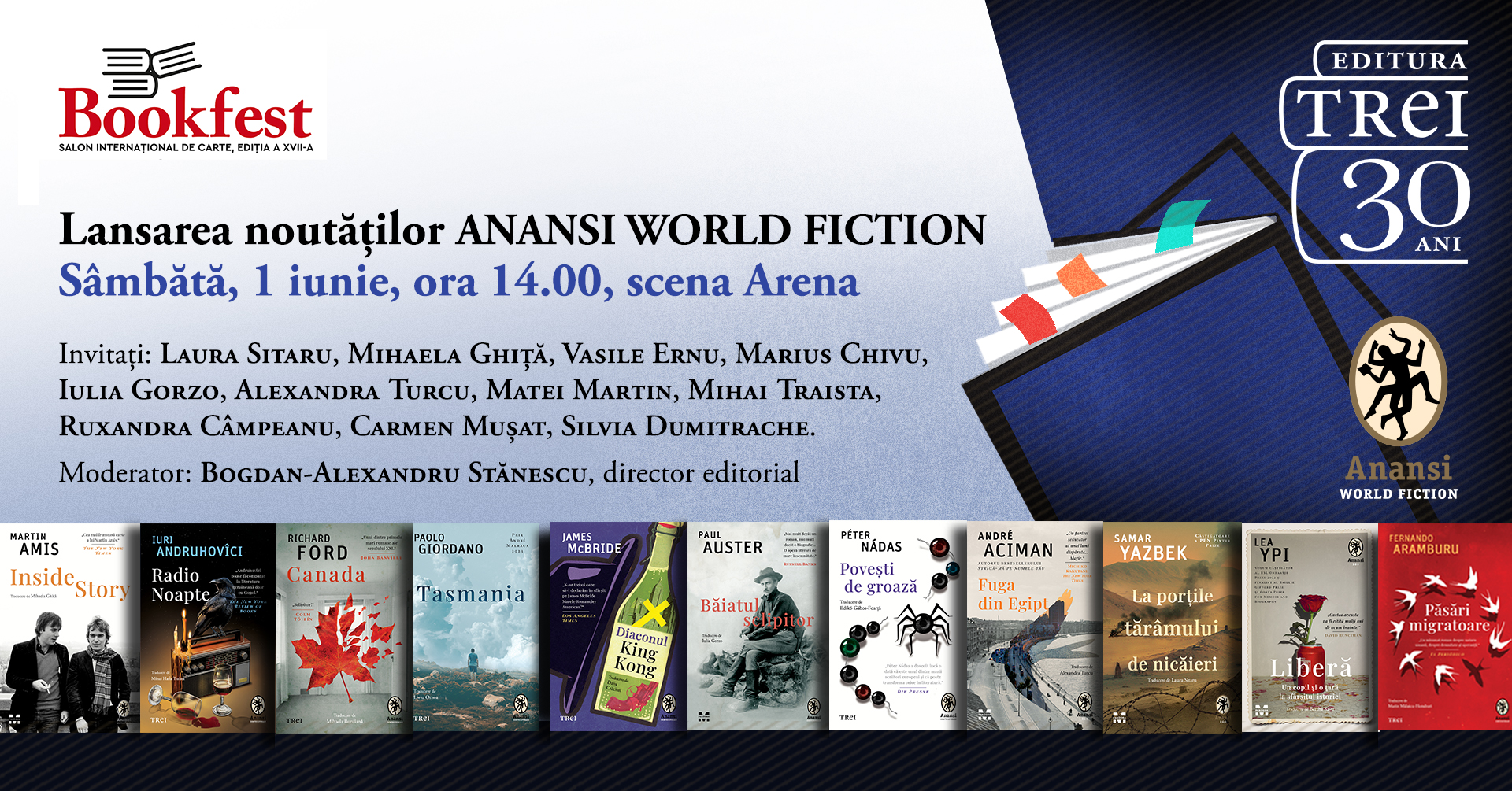 Autori de marcă din literatura universală, în portofoliul Anansi. World Fiction la Bookfest 2024 ...
