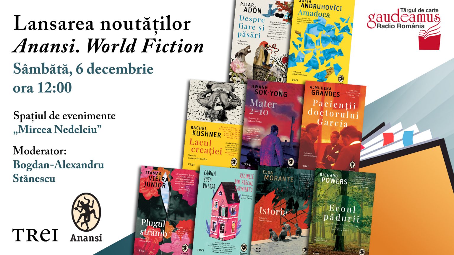 Anansi. World Fiction: un raft plin de noutăți literare la Gaudeamus ...